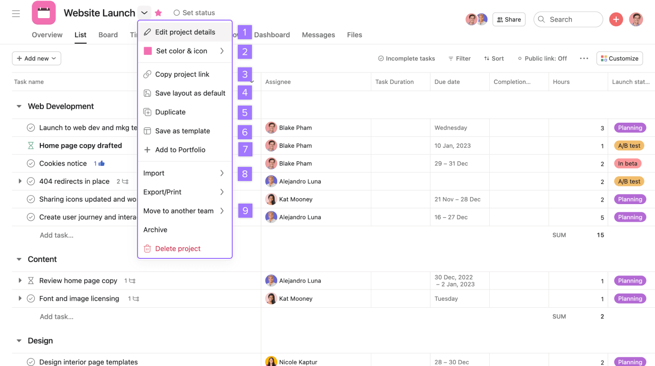 How To Navigate Asana Product Guide Asana Product Guide